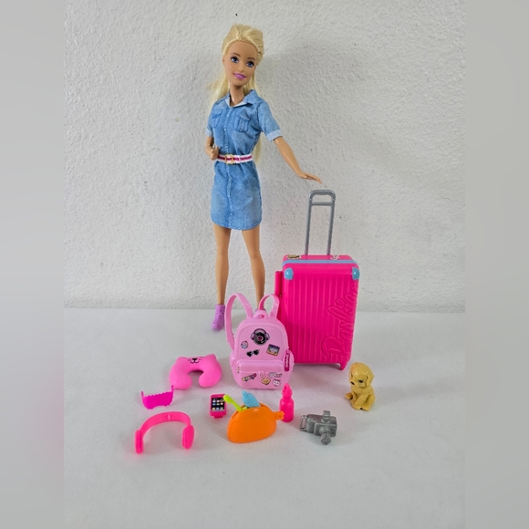 Barbie | Toys | Barbie Travel Set Suitcase And Backpack | Poshmark